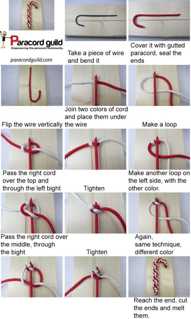 How to make a paracord candy cane - Paracord guild