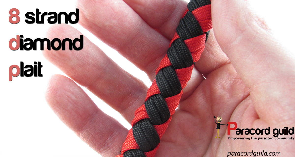 8 strand diamond plait around a core - Paracord guild