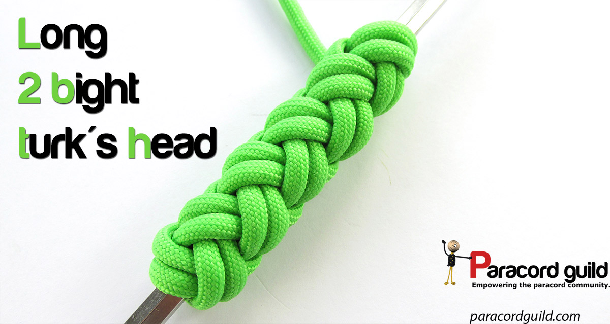 Long 2 bight turk's head knot - Paracord guild