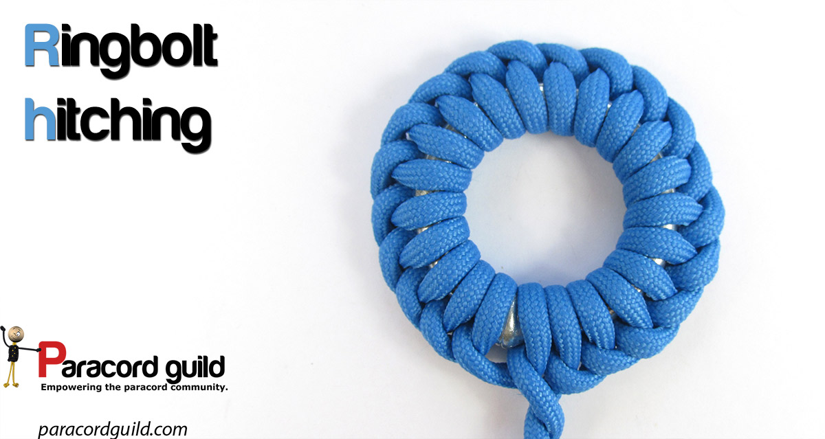 Ringbolt hitching using the half hitch - Paracord guild